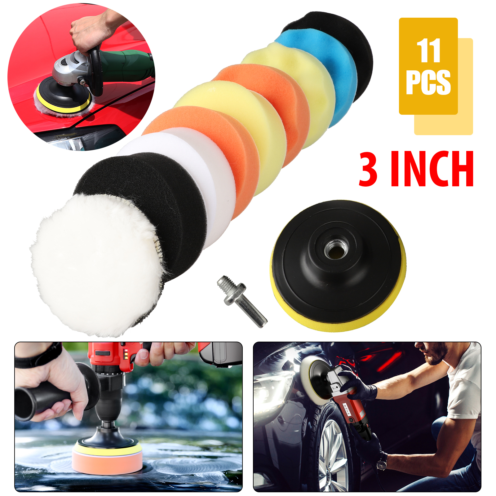 Drill Brush Attachments Set Scrub Pads Sponge Power Scrubber Wash ...
