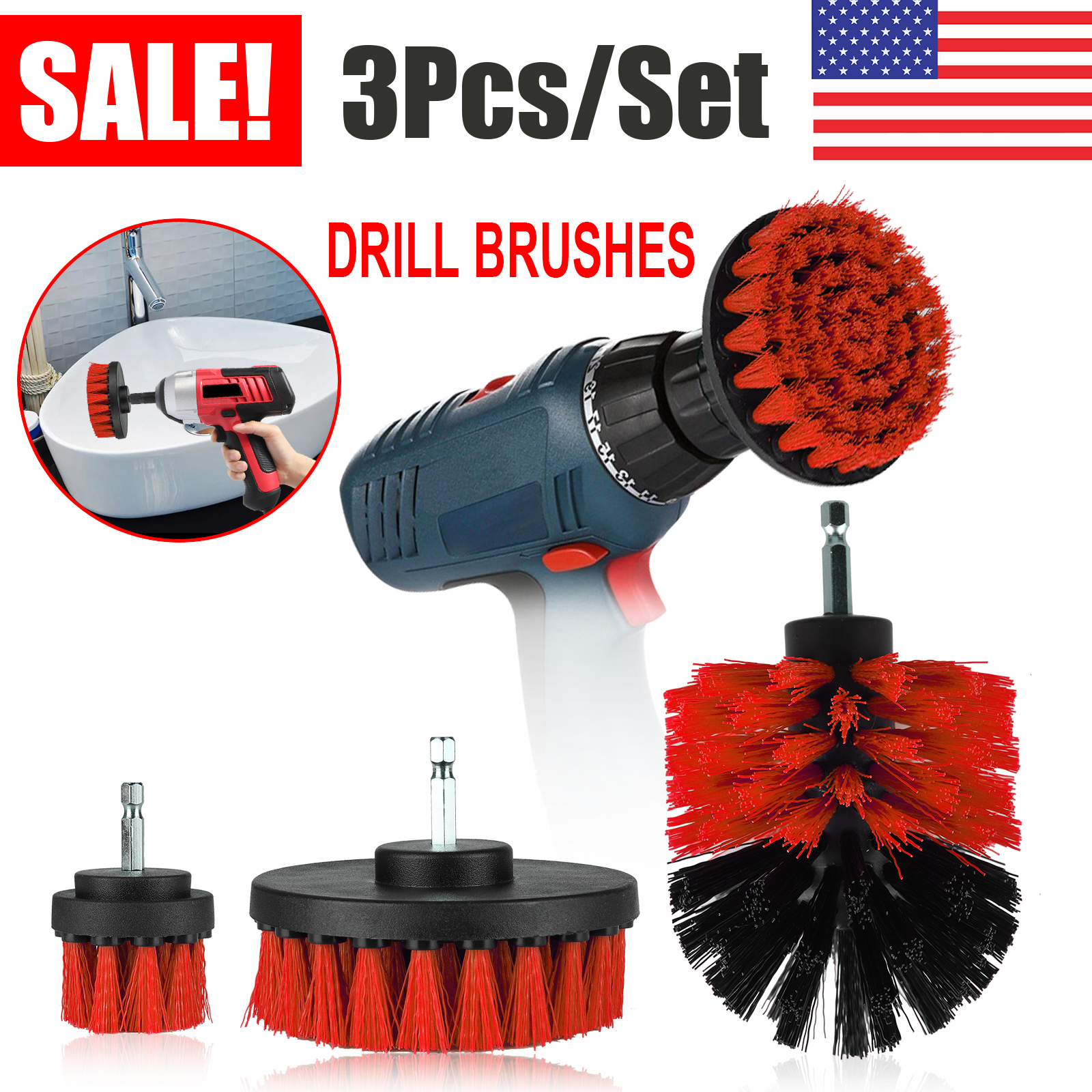 Car Detailing Wash Brush Auto Interior Vehicle Wheel Cleaning Tool Kit ...