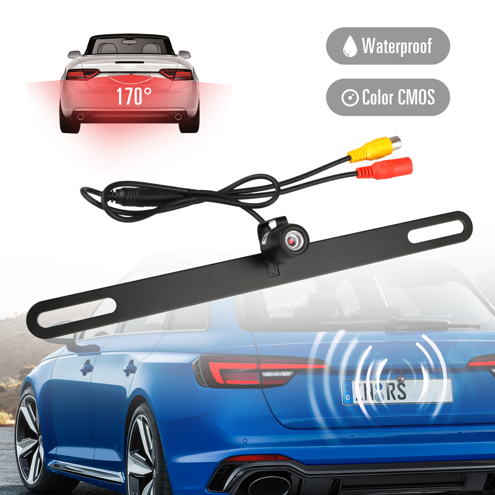 WiFi Car Rear View License Plate Backup Reverse Parking Camera ...